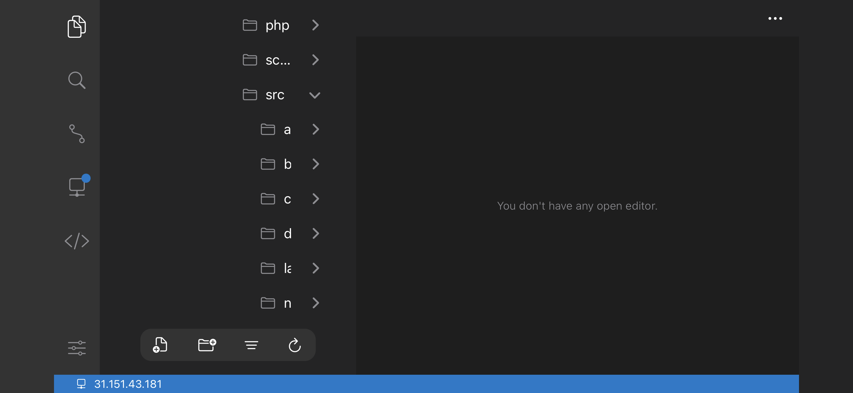 Can't see directory and file names several levels deep · Issue #859 · thebaselab/codeapp · GitHub