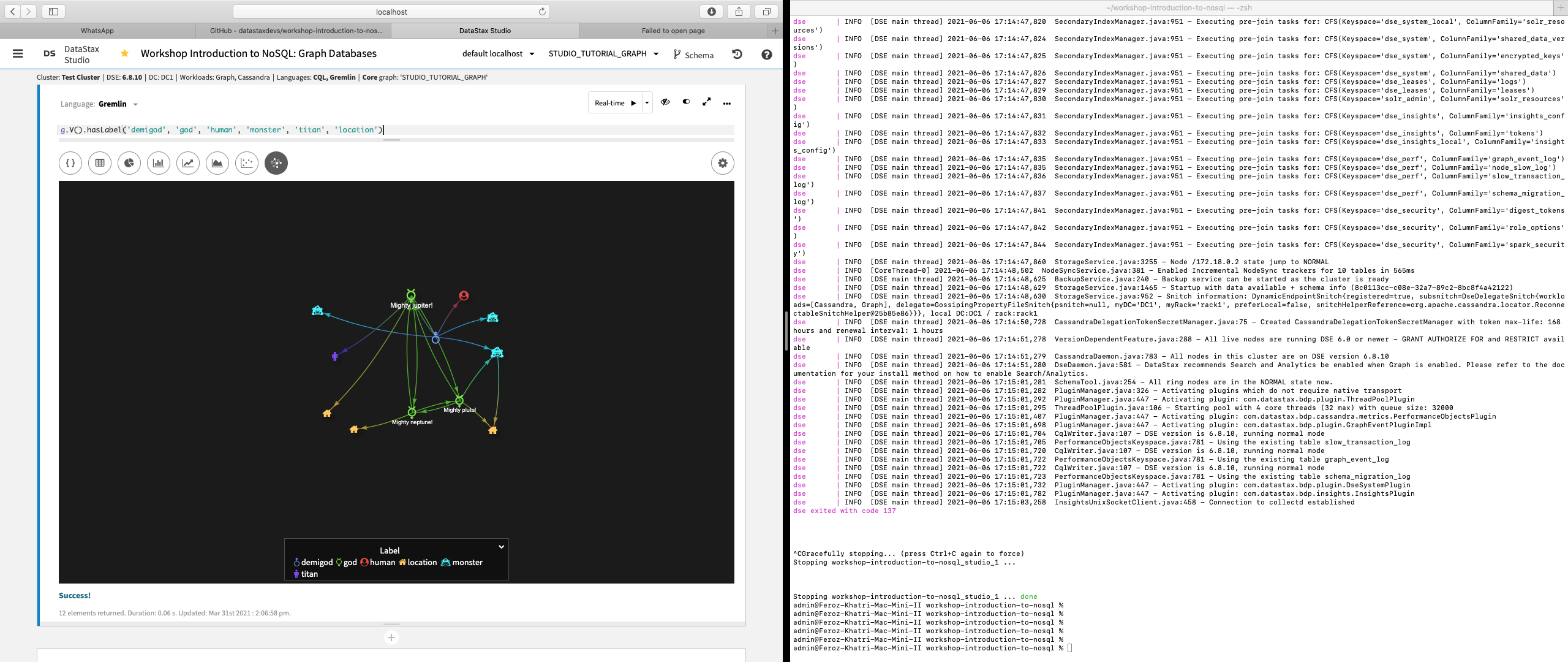 [HW] Feroz Yusuf Khatri · Issue #142 · datastaxdevs/workshop-introduction-to-nosql · GitHub