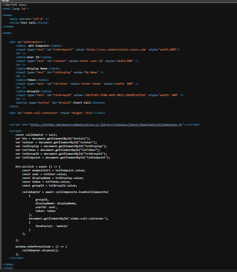 Video call experience in Communication ui library - CallComposite sample · Issue #1650 · Azure ...