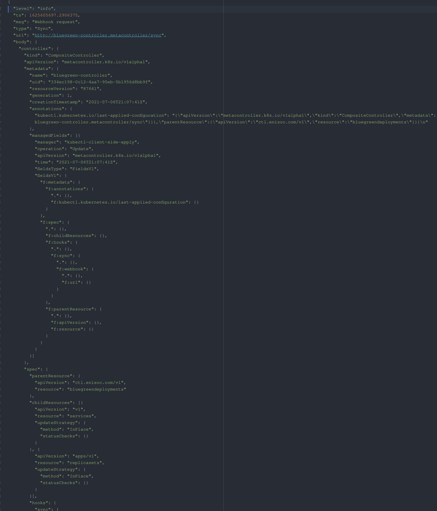 Allow to log in json format · Issue #233 · metacontroller ...