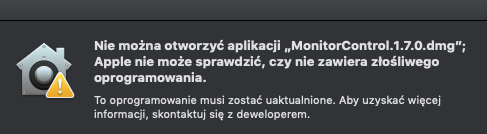 Unable to install app "Apple cannot check for malware" · Issue #139 · MonitorControl ...