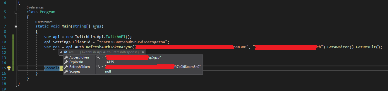Refresh Token · Issue #1069 · TwitchLib/TwitchLib · GitHub