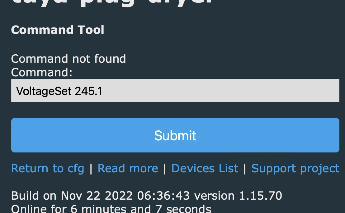 VoltageSet "Command not found" · Issue #501 · openshwprojects/OpenBK7231T_App · GitHub