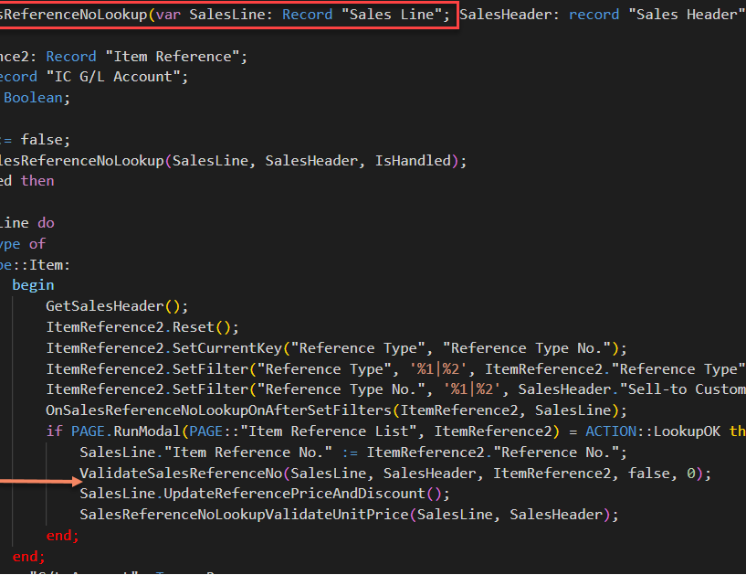 Procedure PurchseReferenceNoLookup() in Codeunit 5720 "Item Reference Management" overrides ...