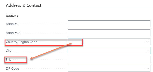 BC19.2 - County field caption displayed as '5,1,' on all pages if ...