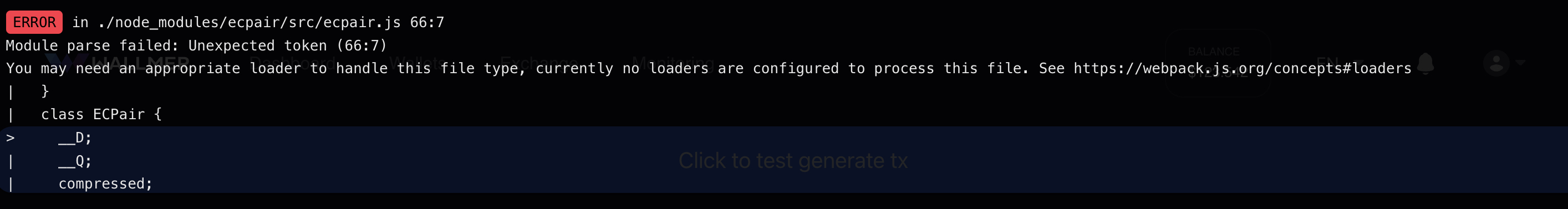 Module parse error · Issue #10 · bitcoinjs/ecpair · GitHub