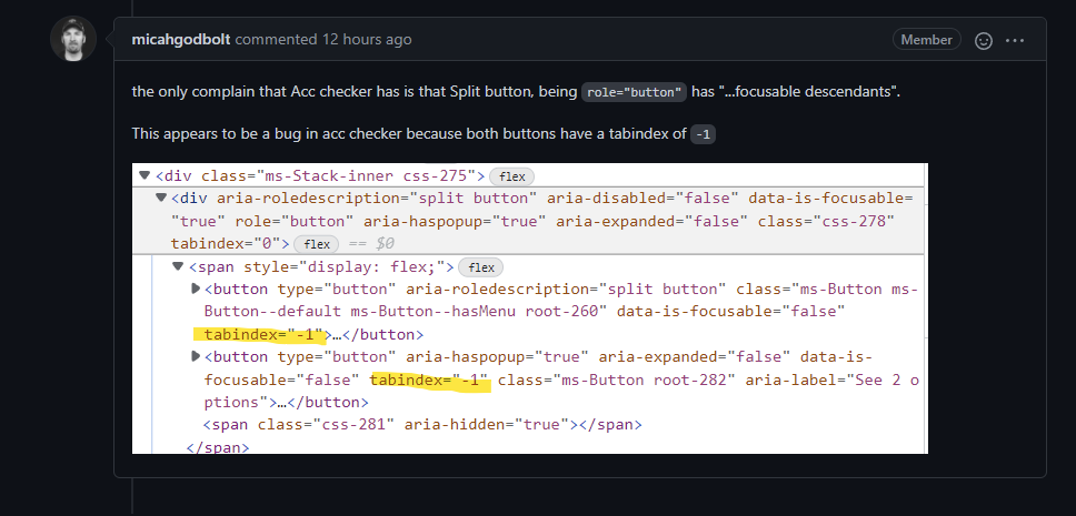 Tool is ignoring tabIndex=-1 · Issue #5222 · microsoft/accessibility-insights-web · GitHub