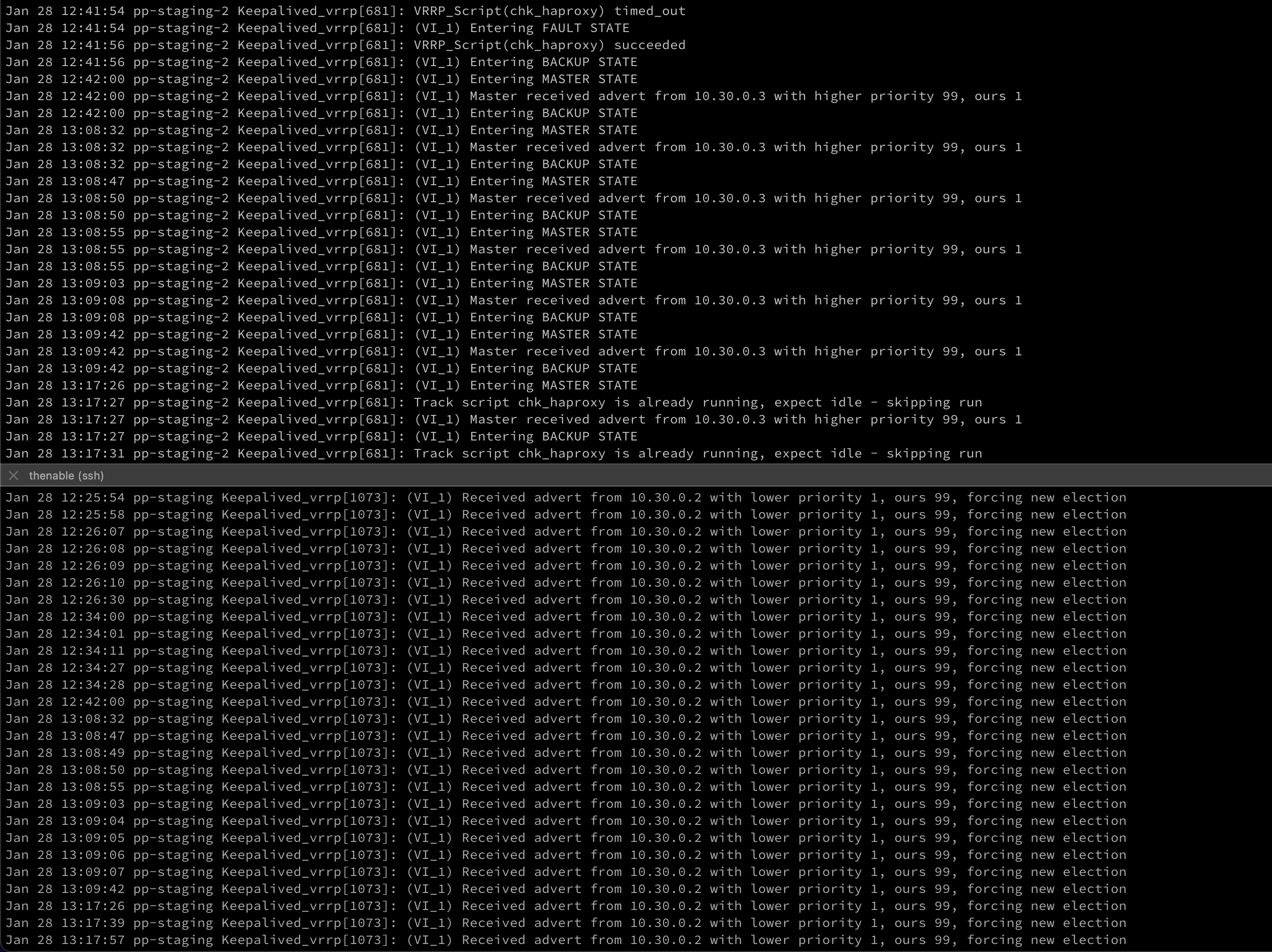 lower-prio node flapping, master does not execute notify_master · Issue #2087 · acassen ...