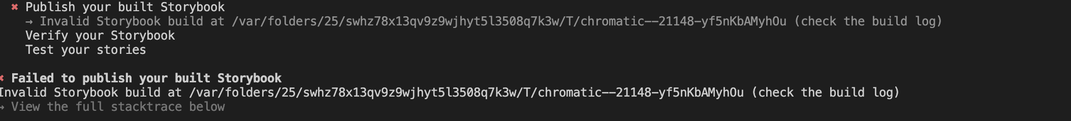 Unable to publish StoryBook on Chromatic · Issue #589 · chromaui/chromatic-cli · GitHub