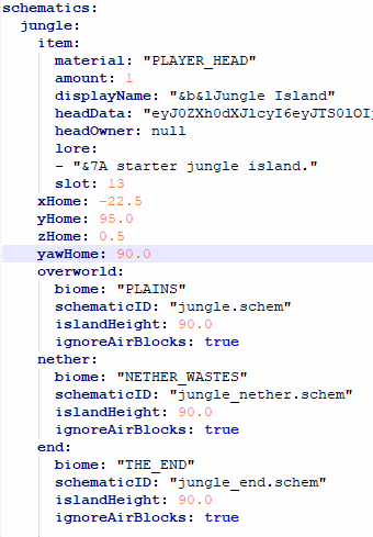 YawHome does not work in schematics file · Issue #541 · Iridium-Development/IridiumSkyblock · GitHub
