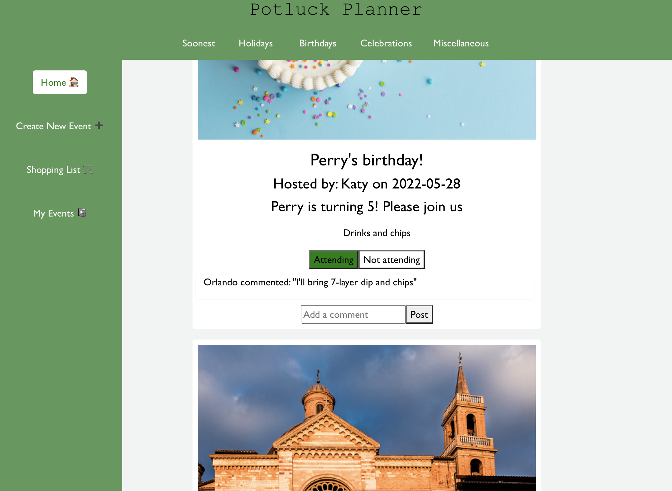 GitHub - opomeroy26/Potluck-Planner