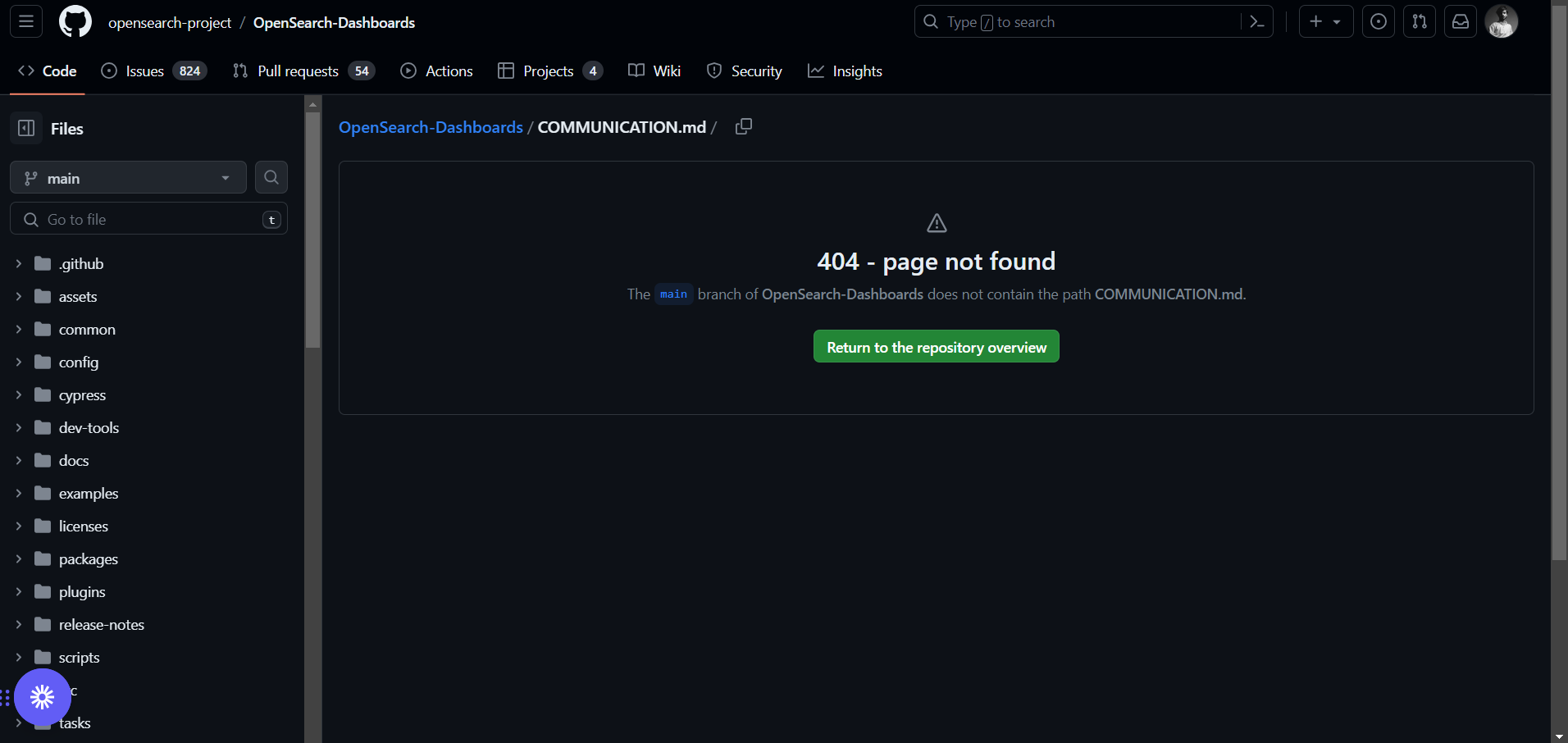[BUG] The communication guide link is broken · Issue #4768 · opensearch-project/OpenSearch ...