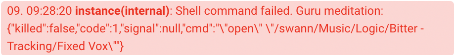 Internal Shell Commands all trigger Guru Meditation Error[BUG] · Issue ...