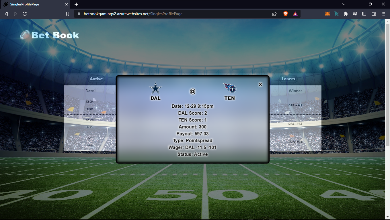 GitHub - WilliamMcRoberts/BetBookV2.BlazorServer: Version 2 of Bet Book NFL is updated with more ...