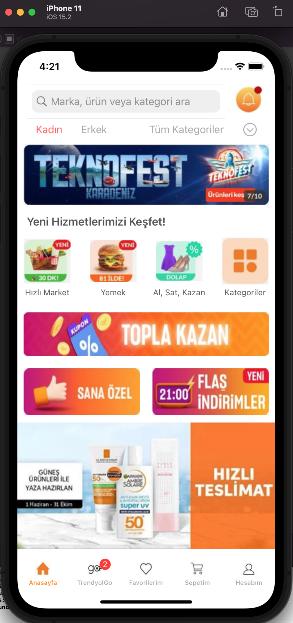 GitHub - mr-cetin/TrendyolAppMainScreenDesign: Basic example of CollectionView