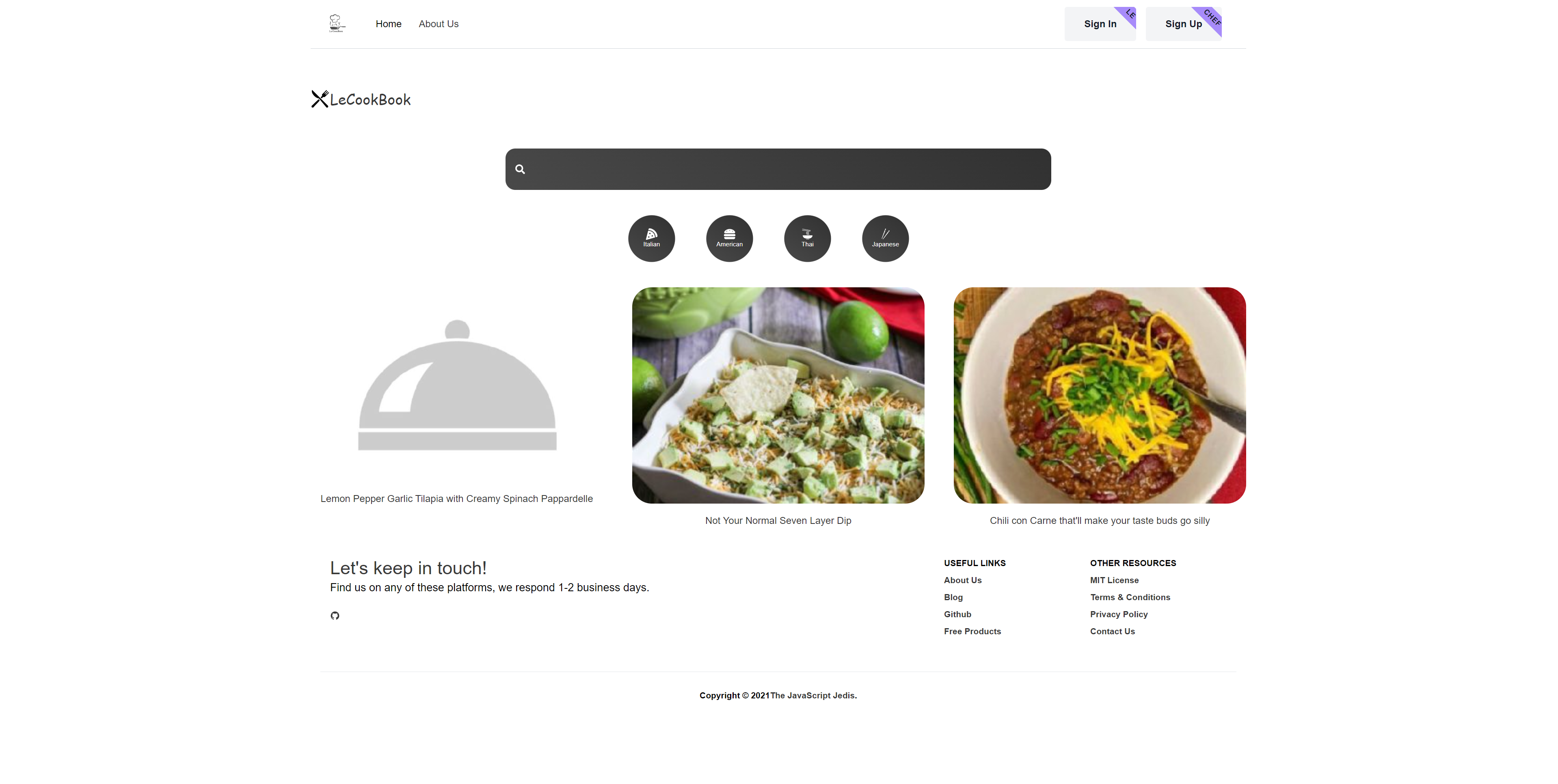 GitHub - Rini0404/LeCookBook: A sweet MERN Stack app to add food ...