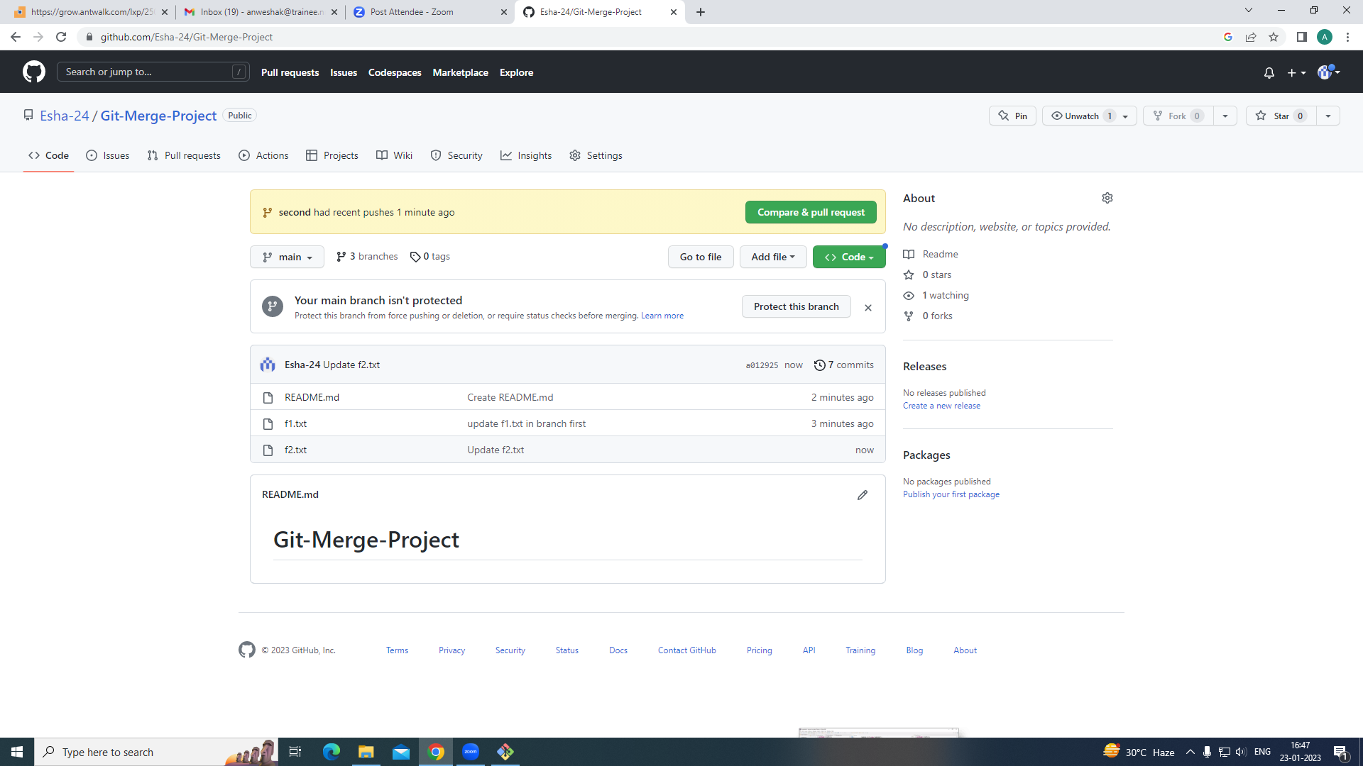 GitHub - Esha-24/Git-Merge-Project
