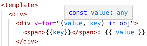 `v For` Looses Types For Iterating Over Object · Issue 117 · Vuejs Language Tools · Github