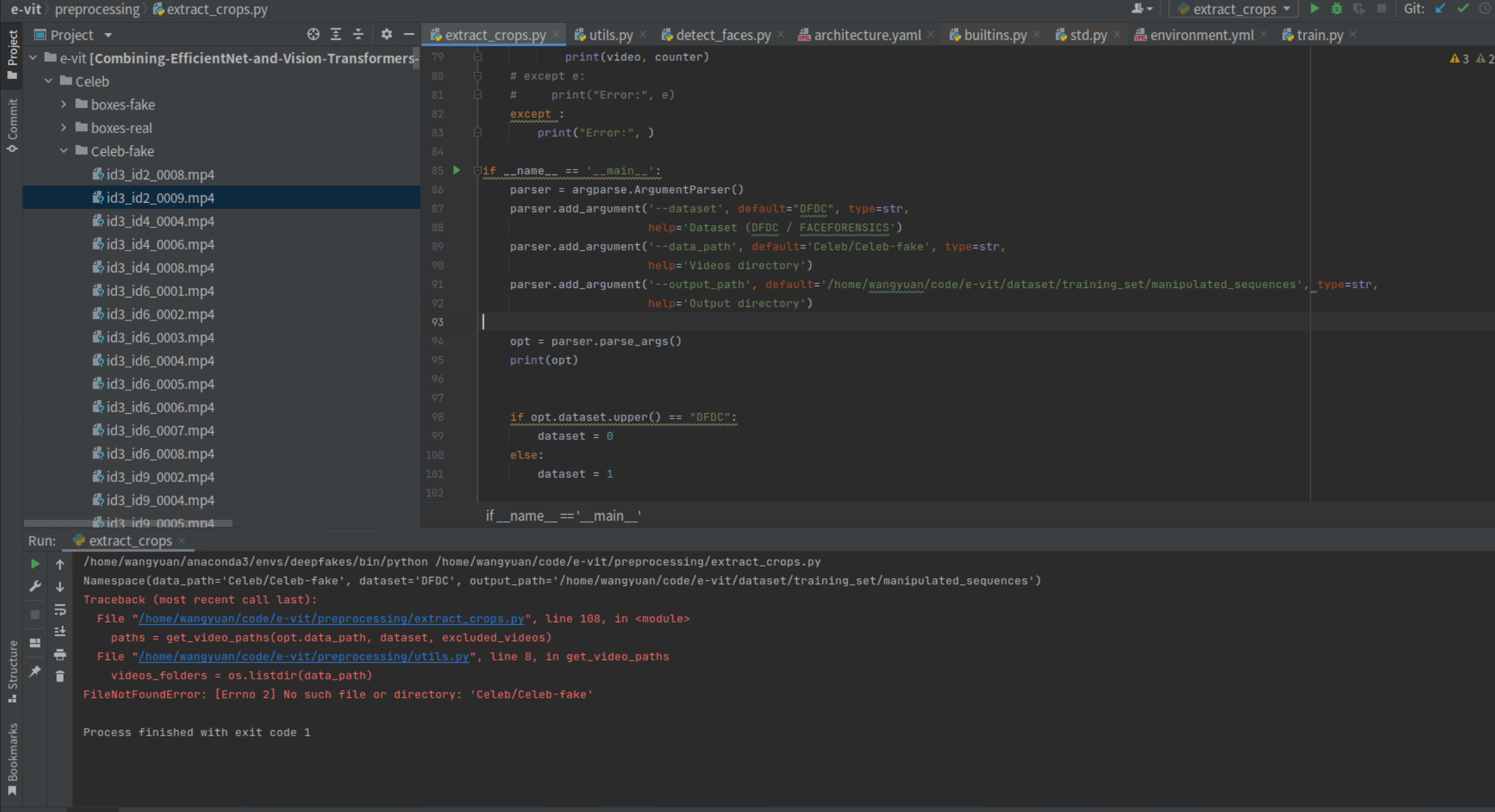 extract error · Issue #26 · davide-coccomini/Combining-EfficientNet-and-Vision-Transformers-for ...