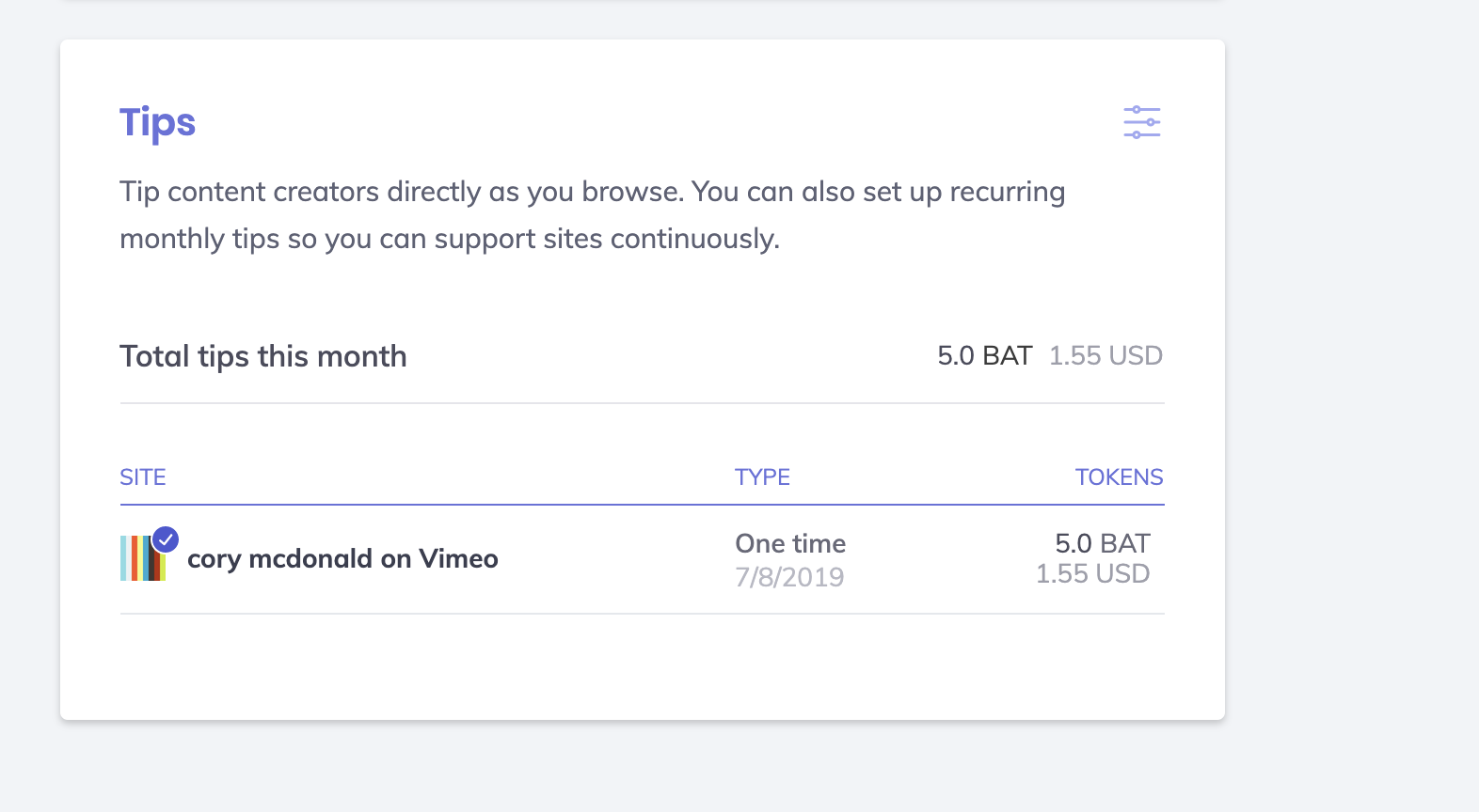 Vimeo - one time tip/monthly tip is sent to the domain instead of a ...