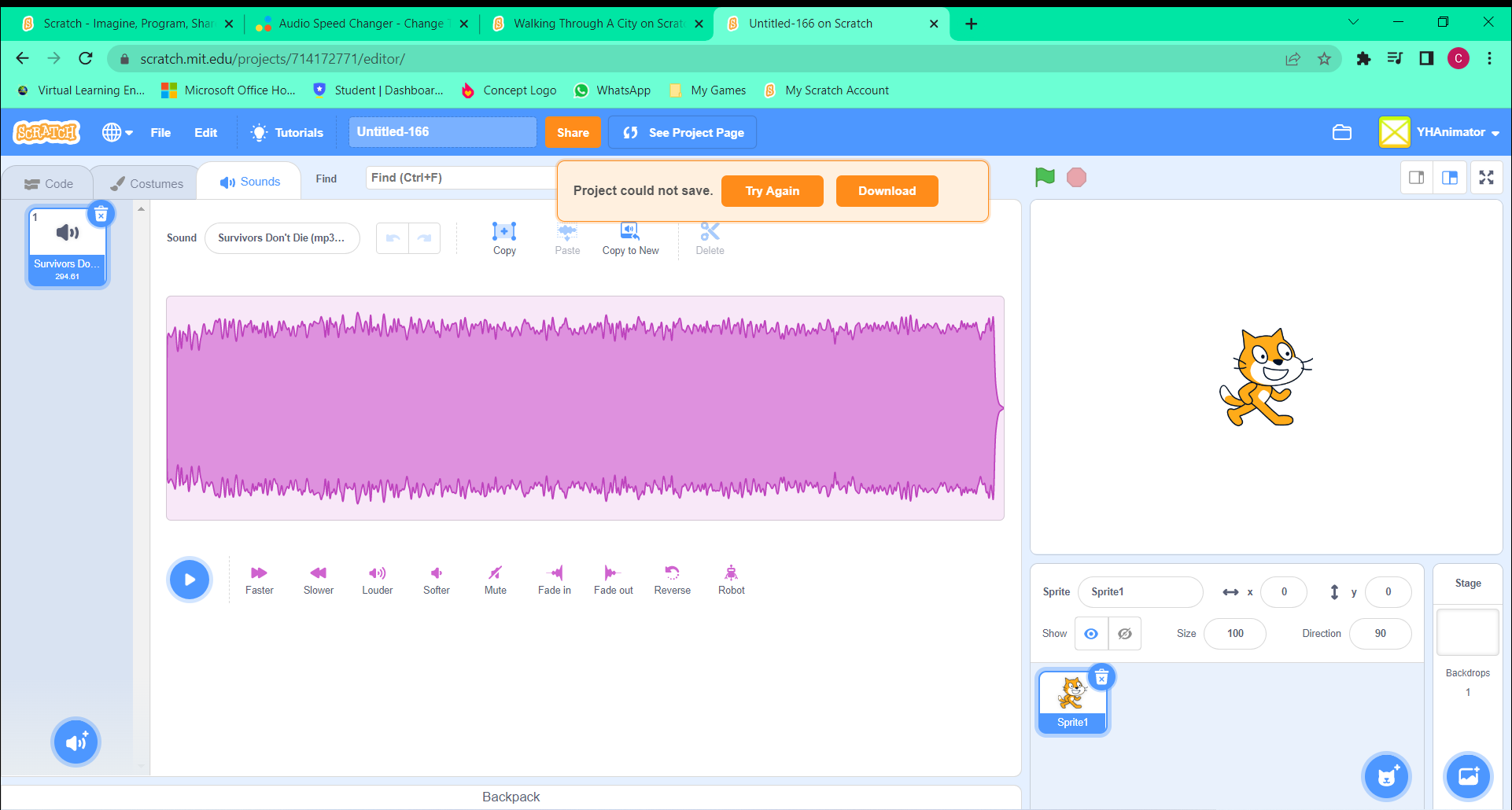 Frequent Project Could Not Save Errors · Issue 8400 · Scratchfoundationscratch Gui · Github 