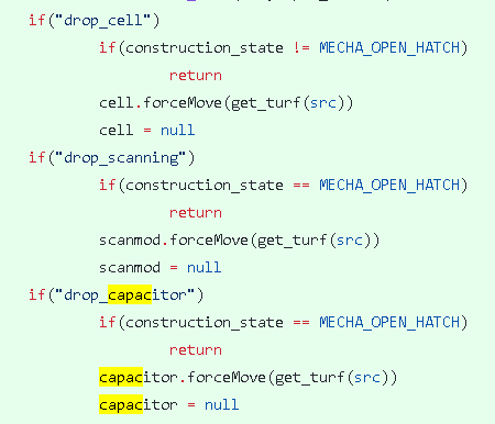 Mechs in maintenance are unable to drop capacitors and scanners · Issue #71577 · tgstation ...