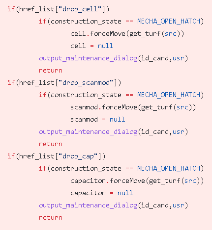 Mechs in maintenance are unable to drop capacitors and scanners · Issue ...