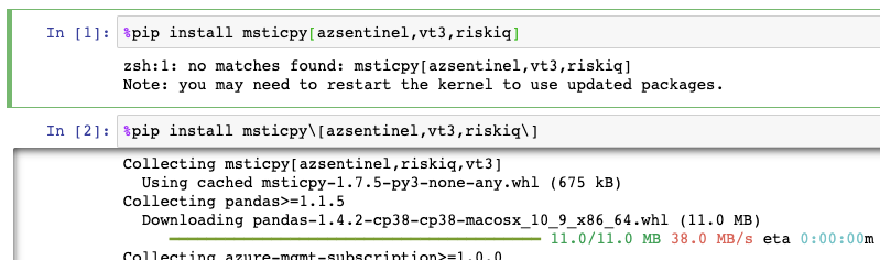 Explain need for zsh escaping for extras installs in docs and example ...