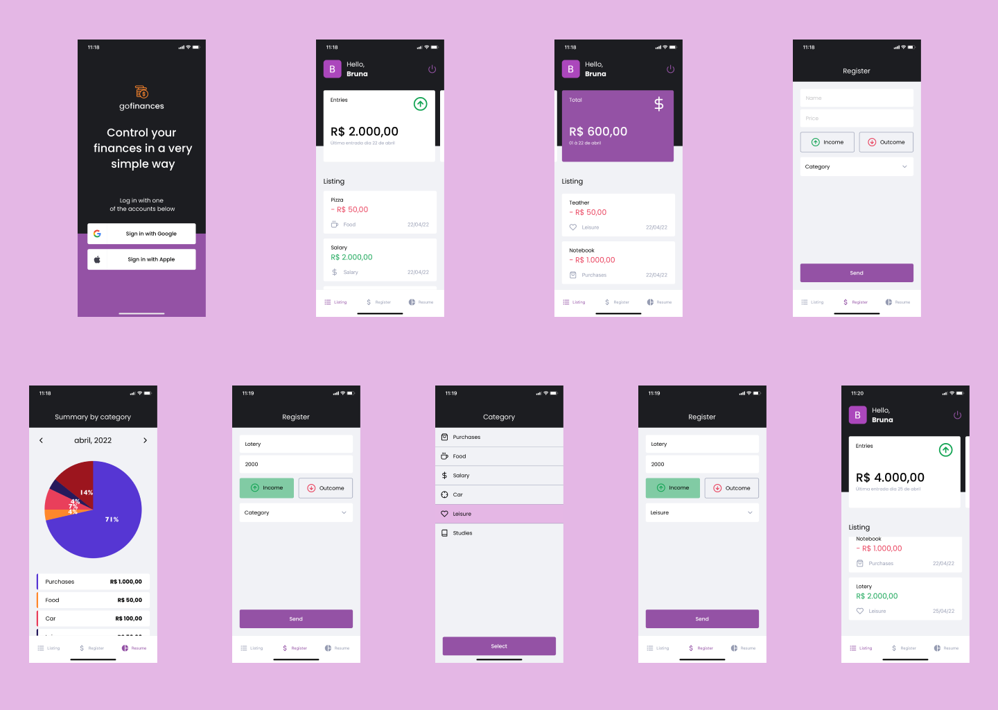 Github Oliveirabzgofinances React Native An Application React Native Mobile Version For