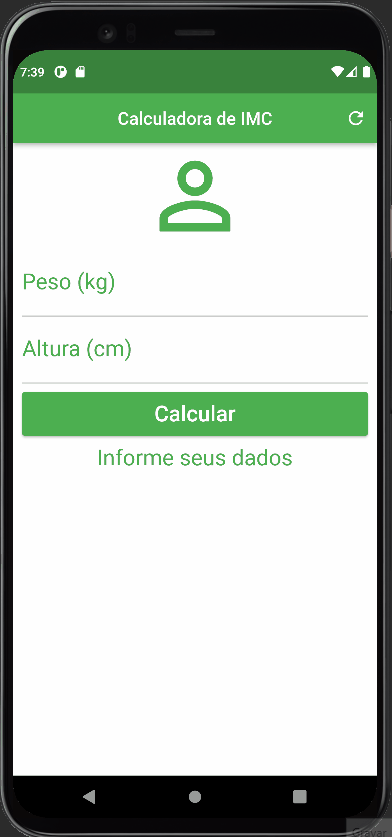 GitHub - Erick-Mat/Flutter-Calculadora-de-IMC: Aplicativo desenvolvido em flutter com objetivo ...