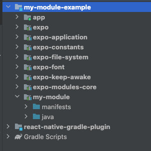 Unable to gradle sync the module gradle project when creating a new module using create-expo ...