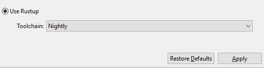 Windows Rust Language Server Not Found Update In Rust Preferences