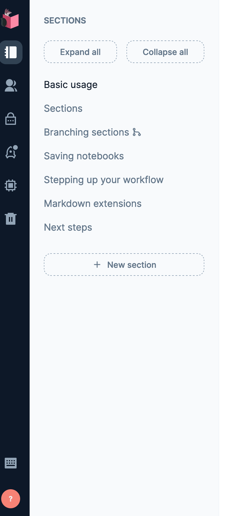 Allow a whole section to be collapsed · Issue #1686 · livebook-dev/livebook · GitHub