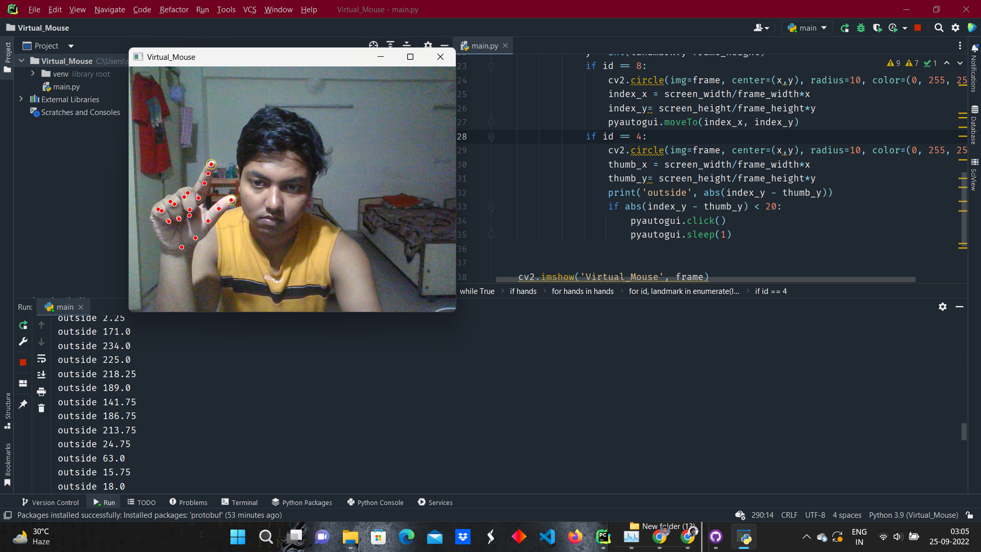 GitHub - sha22-2001/Virtual_Mouse: This project is based on controlling mouse virtually and by ...
