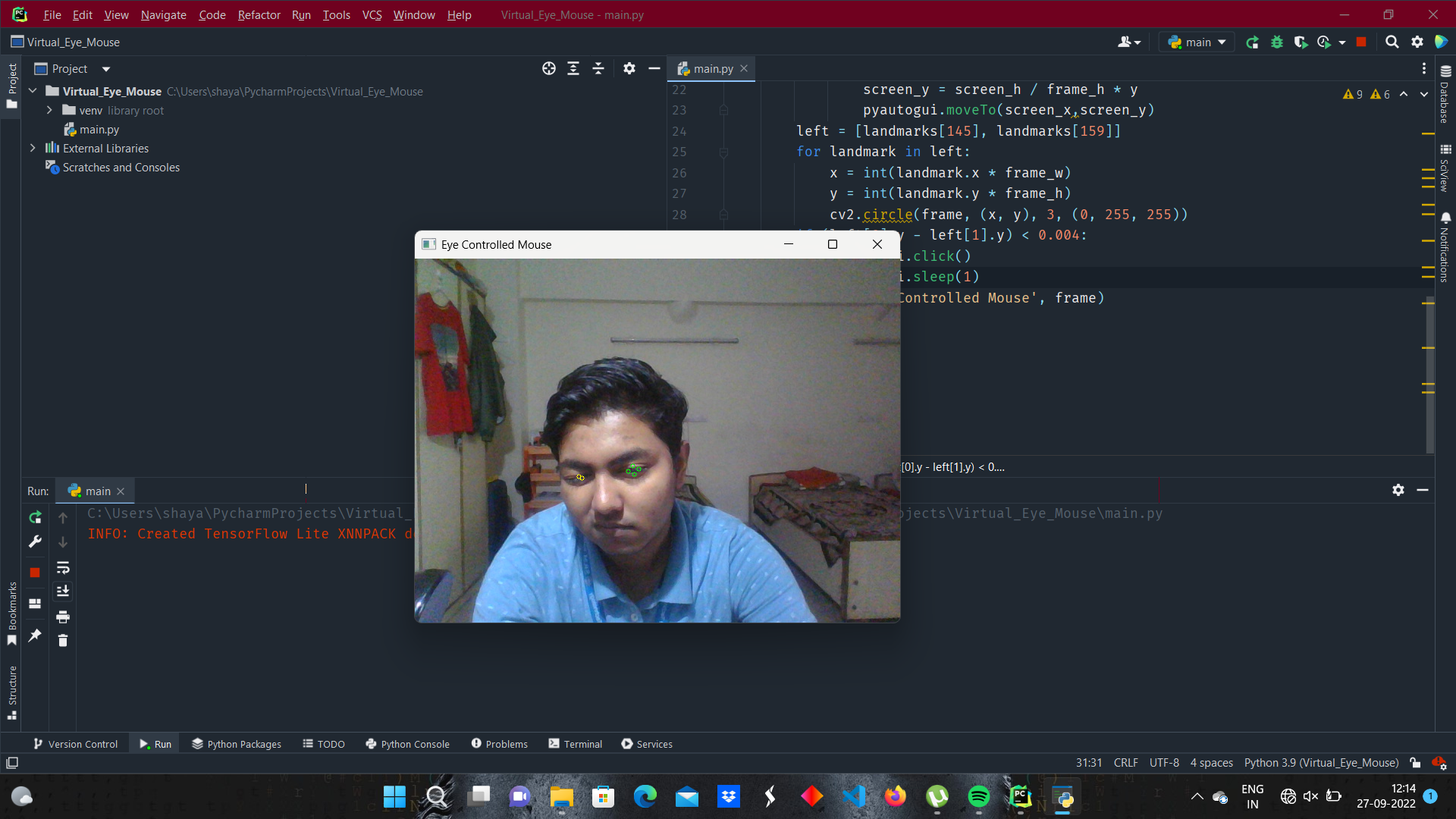 GitHub - sha22-2001/Eye_Virtual-Mouse: This project is based on controlling a mouse virtually ...