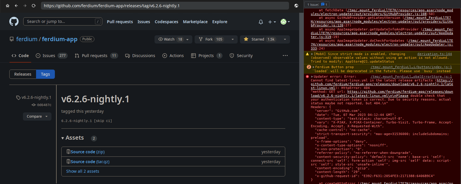 Absence of yml files in download folder breaks the updater. · Issue #1040 · ferdium/ferdium-app ...