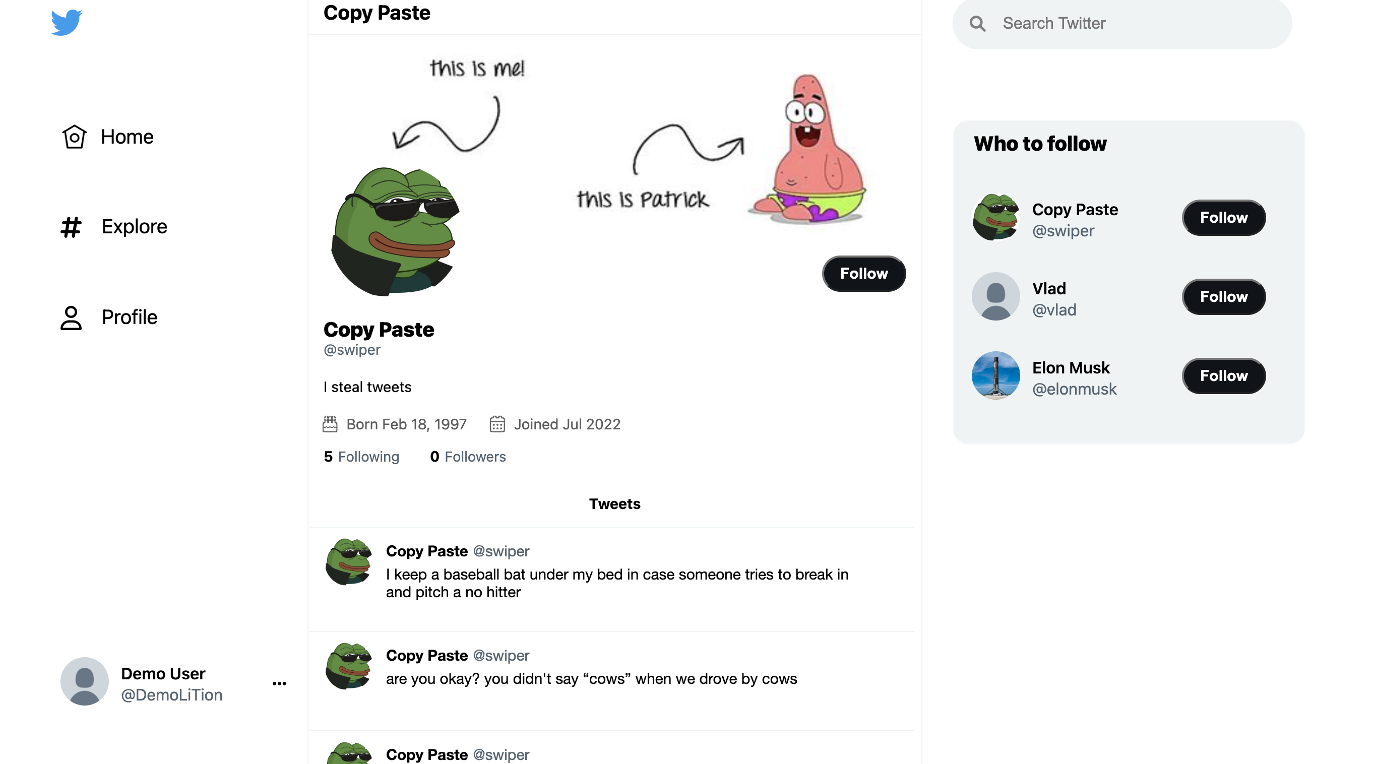 GitHub - Shin-Jae/tweeter-app: A fullstack clone of Twitter.