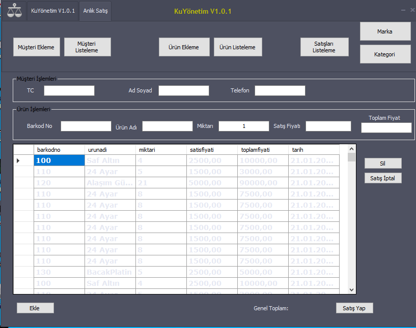 GitHub - AkkayaEnes/JewelryStoreManagementSystem: This is a management system designed for a ...