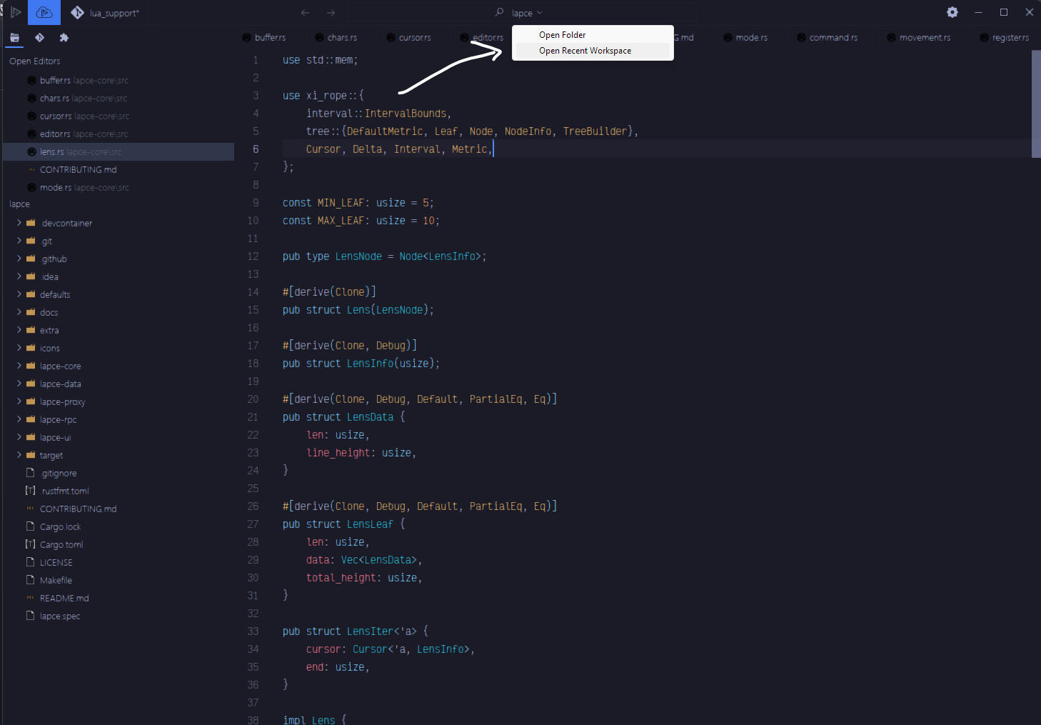 Start Page for Lapce · Issue #1167 · lapce/lapce · GitHub