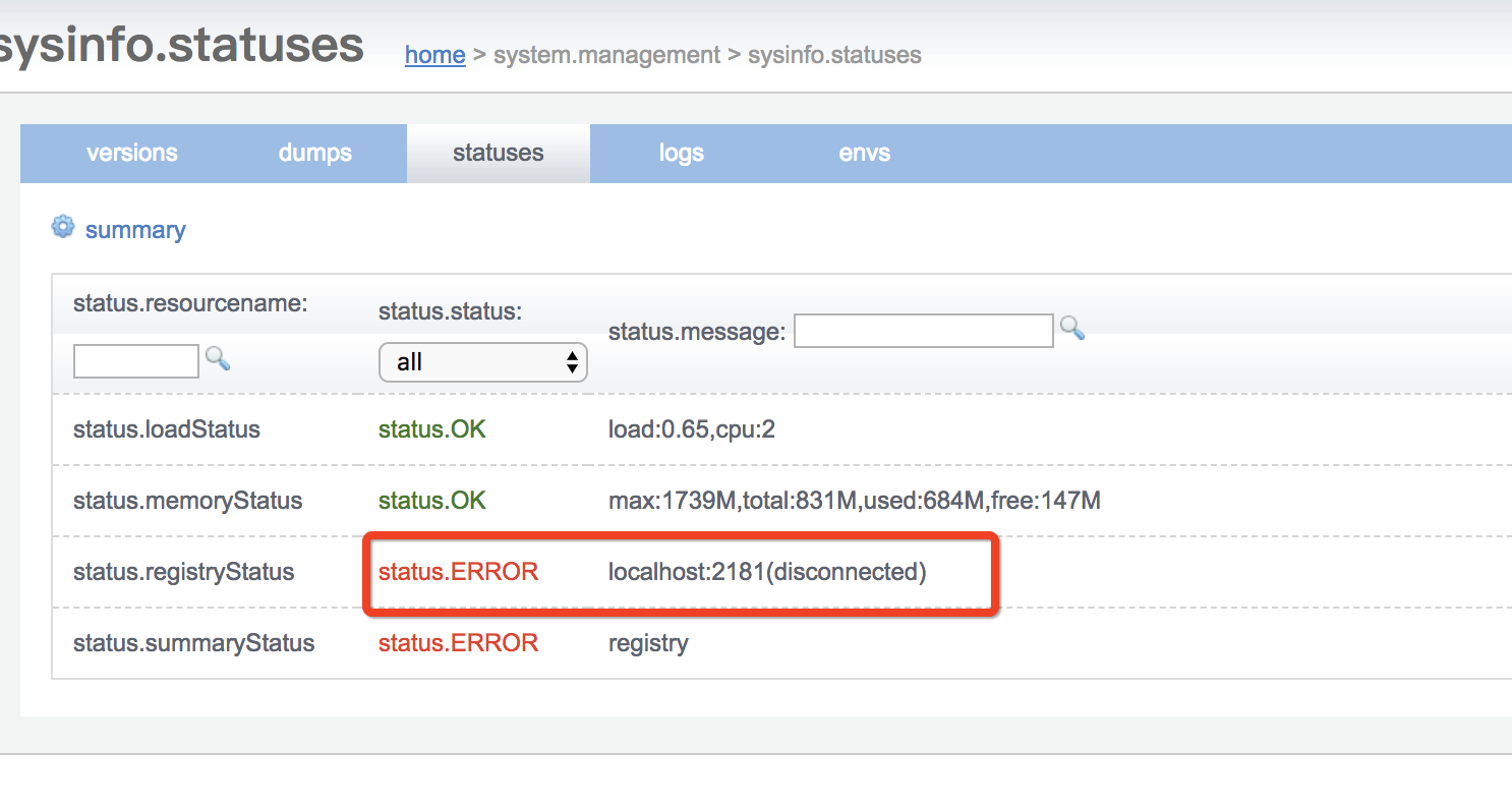 dubbo-admin installed success, but failed to connect to zk · Issue #1835 · apache/dubbo · GitHub