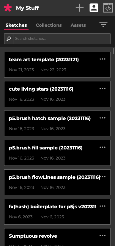 My Staff List (Sketches and Collections) are not readable with dark mode on Mobile Device ...