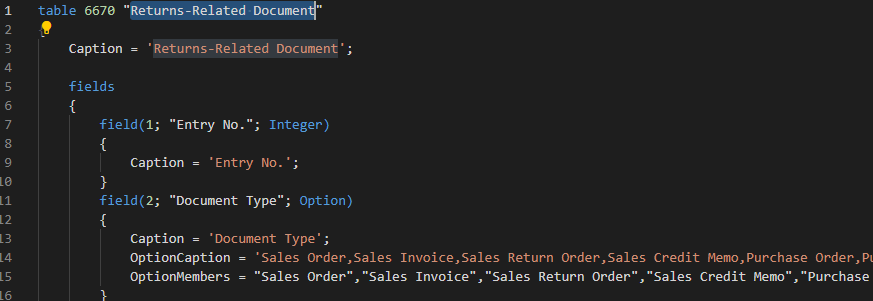 [Extensibility Request] Create Enum for Option "Returns-Related Document".Document Type" · Issue ...
