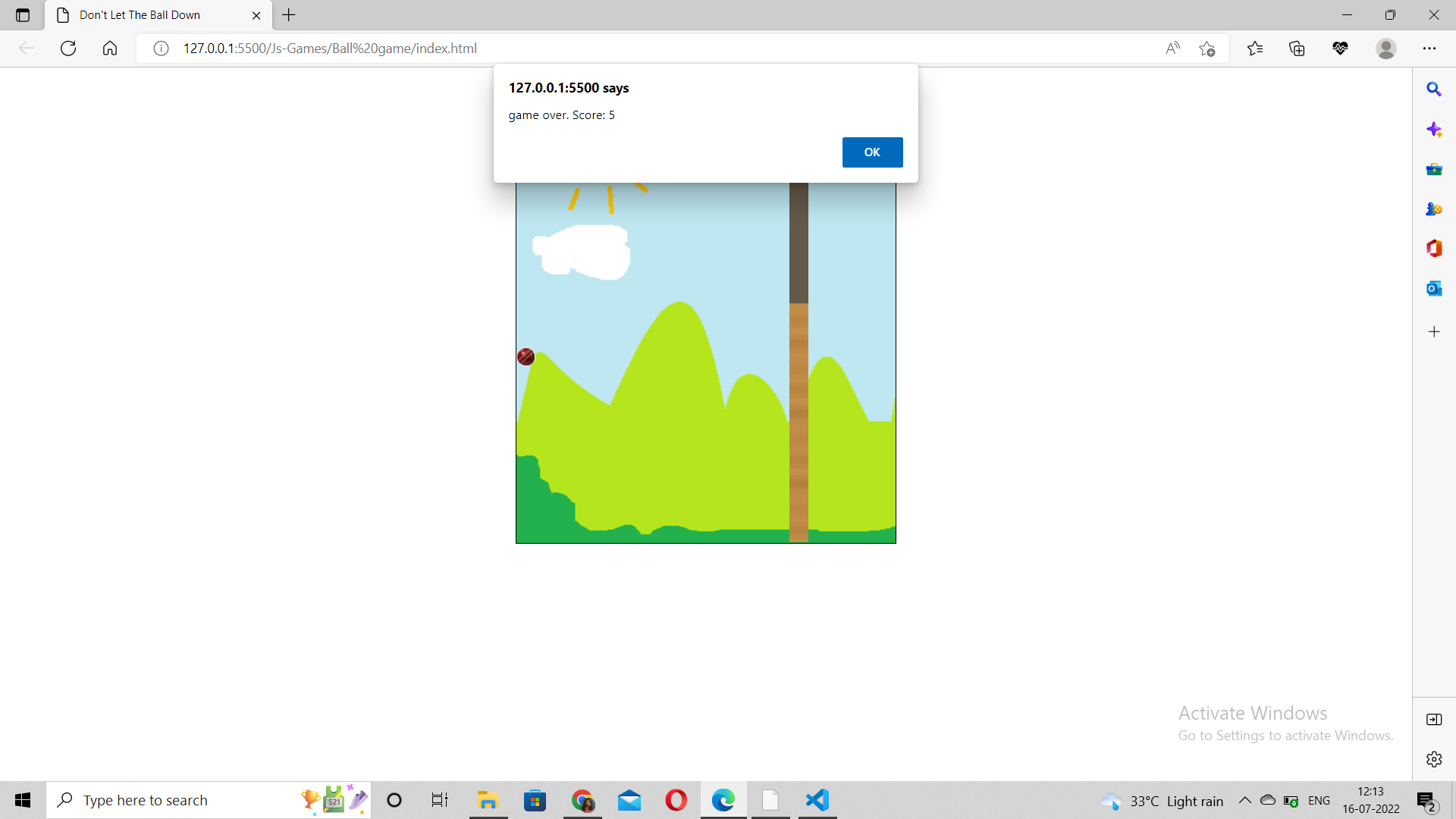 Ball Game · Issue #152 · pranjay-poddar/Dev-Geeks · GitHub