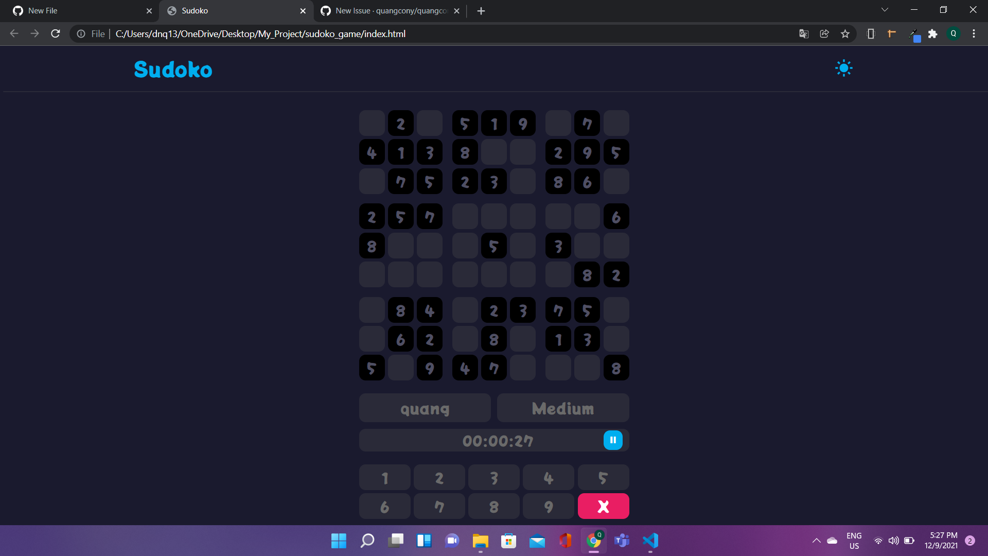 GitHub - quangdn1310/sudoku