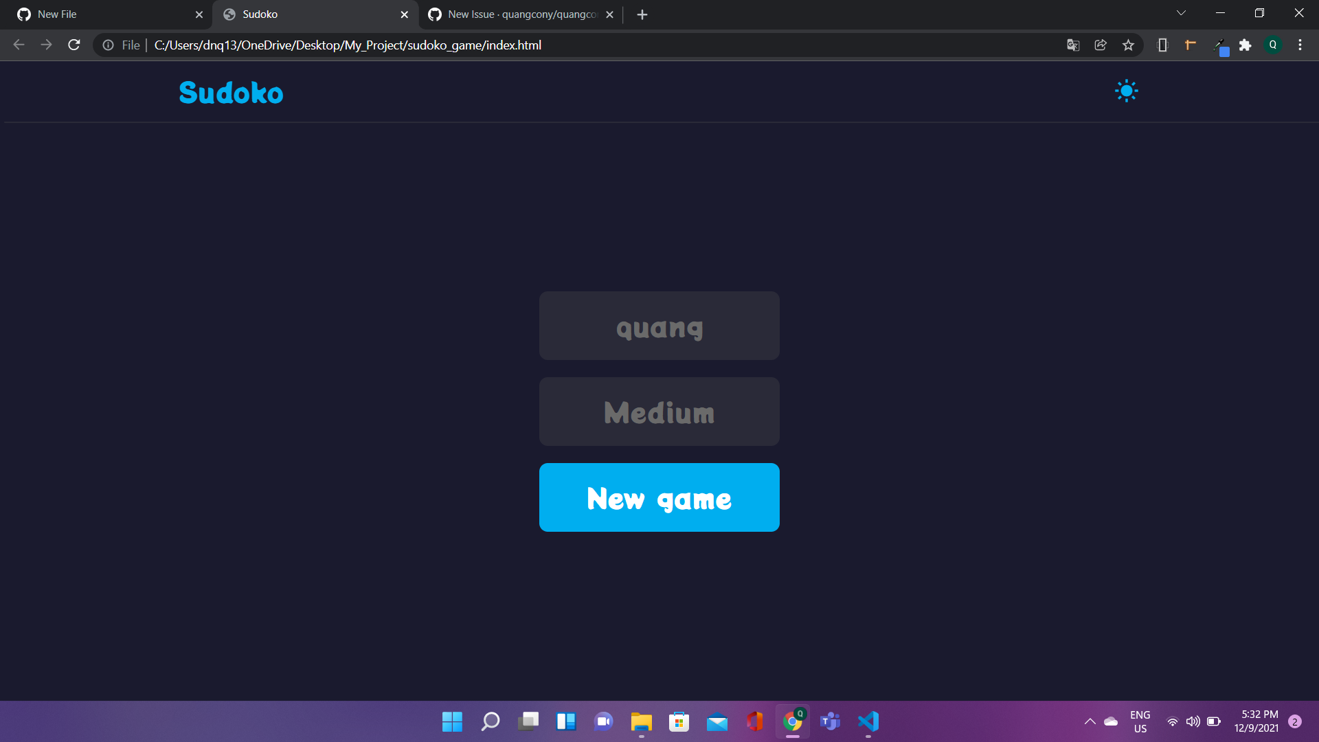 GitHub - quangdn1310/sudoku