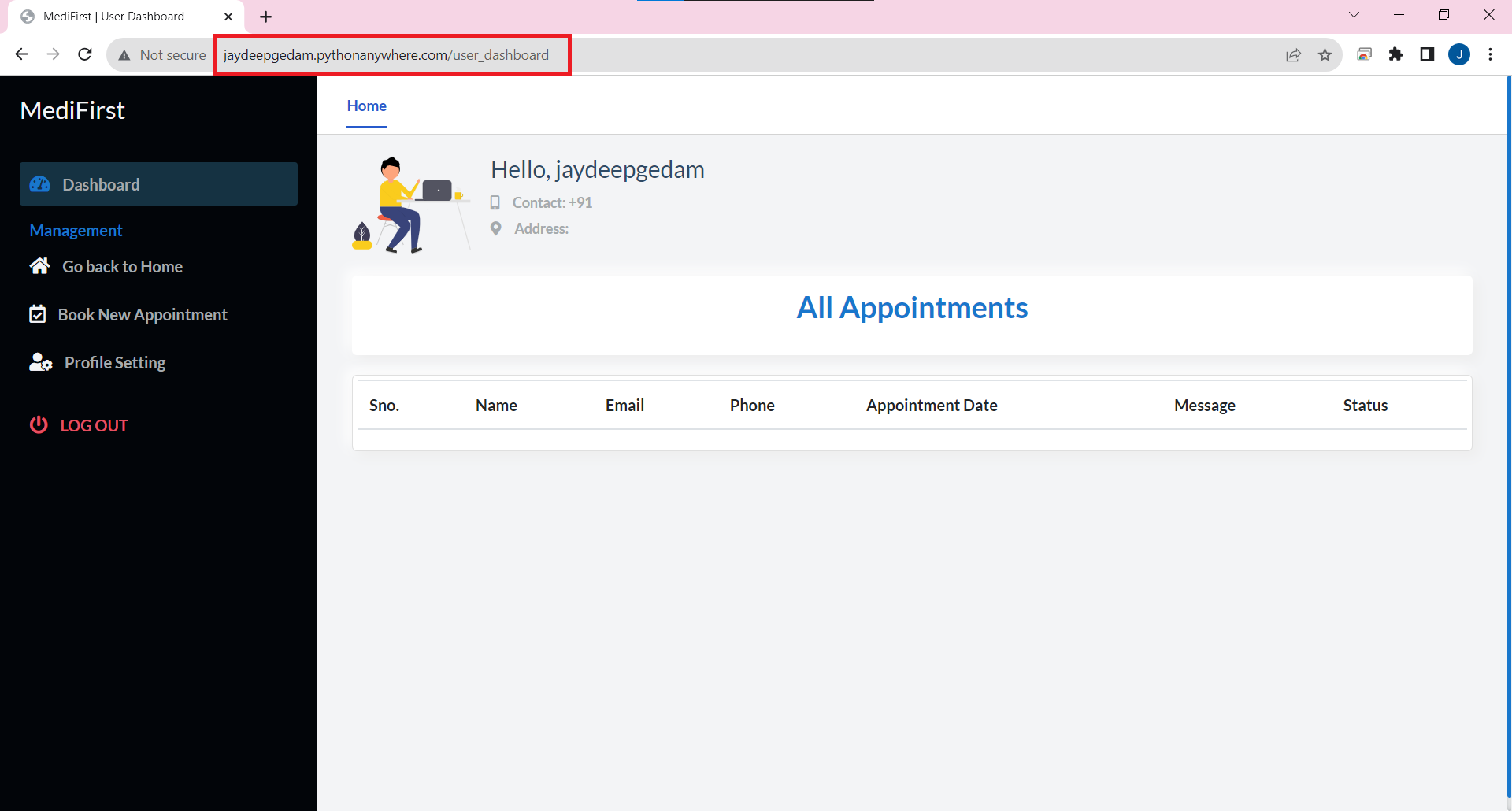 [BUG] : Redirecting on the home page instead of user dashboard · Issue #2 · JaydeepGedam ...