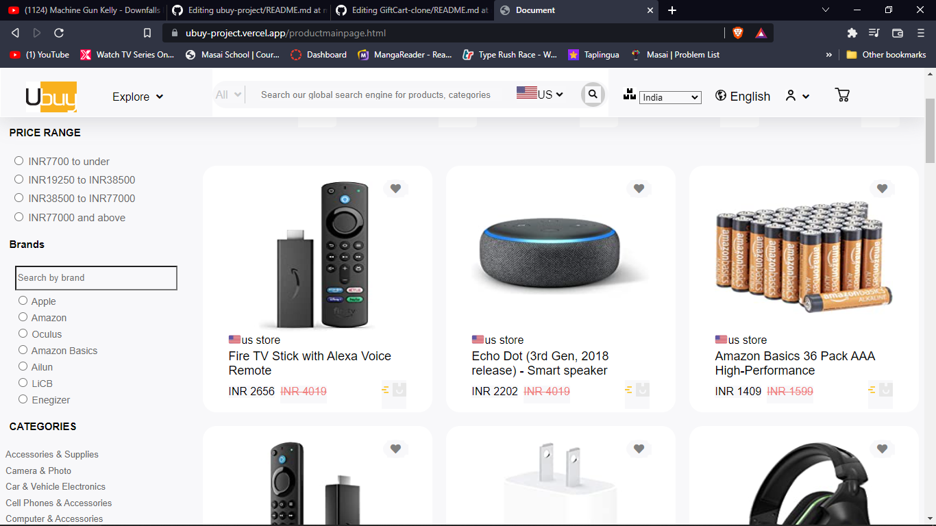 GitHub - SureshYarram/Ubuy-project-clone: Ubuy is an ECommerce website ...