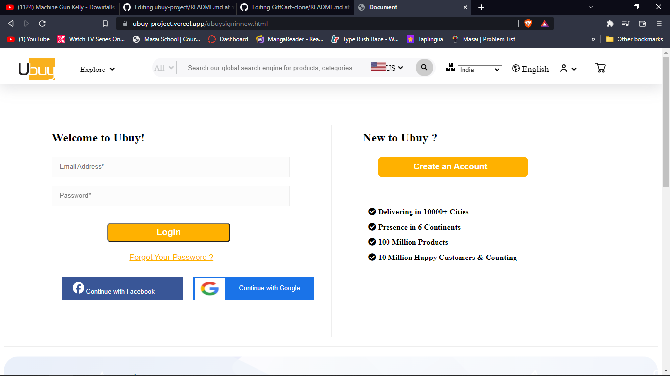GitHub - prachisinghsherawat/Ubuy-Clone: This is an E-Commerce website ...