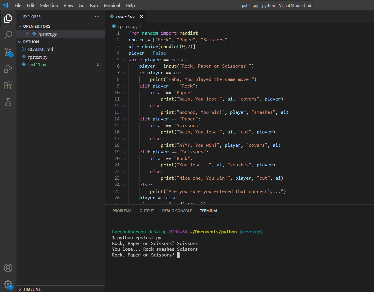 GitHub - splendidspidey/Rock-Paper-Scissors: How to create the game ...