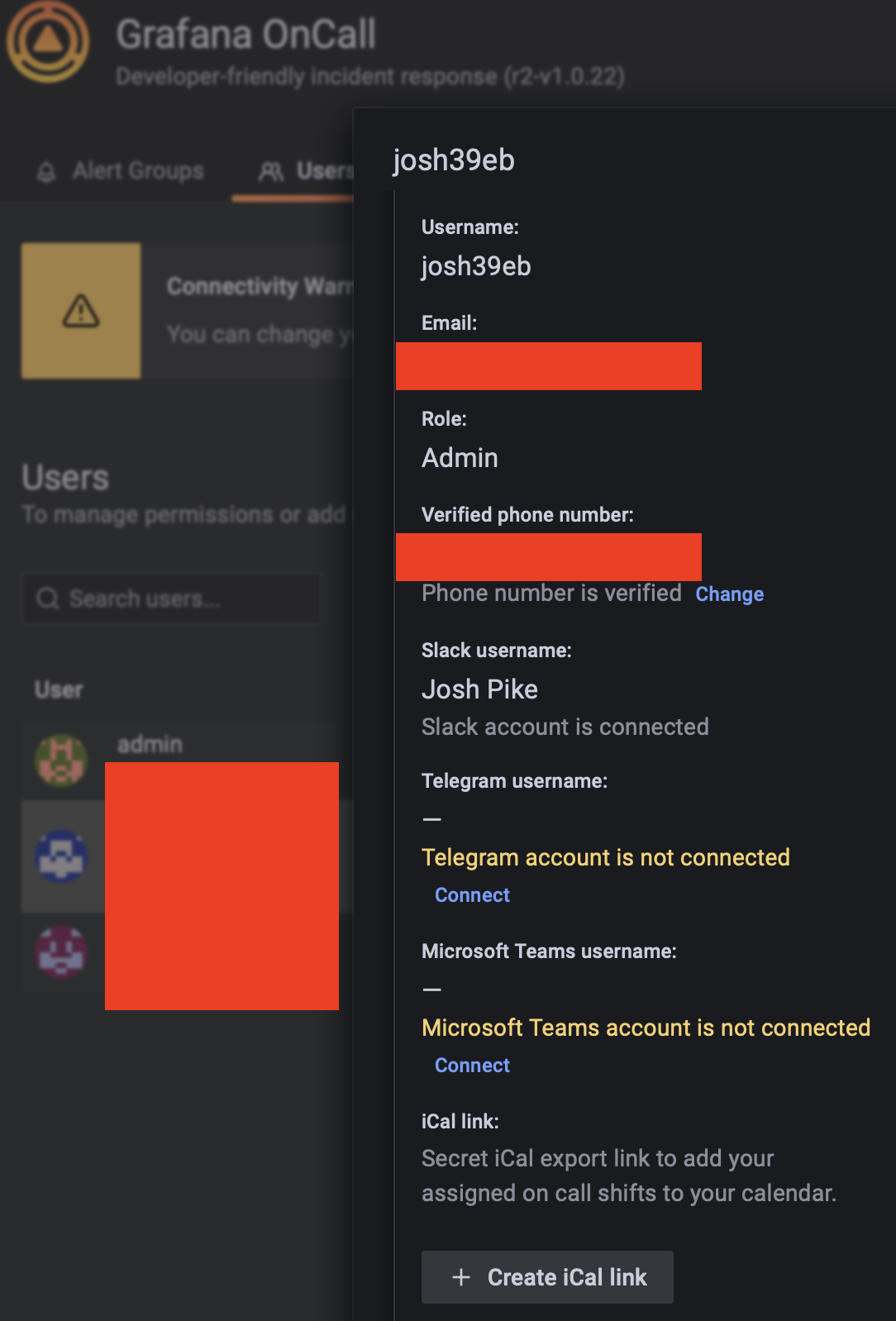 Confusing "Connectivity Warning" panel · Issue #191 · grafana/oncall · GitHub